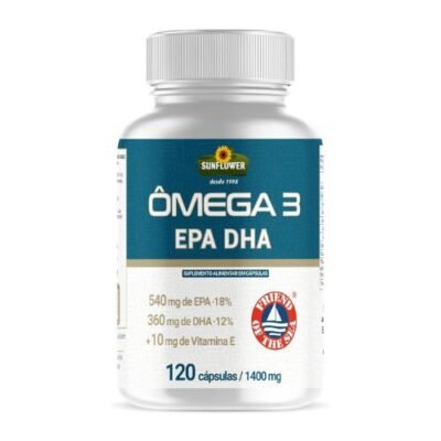 Omega 3 EPH DHA com Vitamina E – 120 cápsulas Sunflower - ALFA